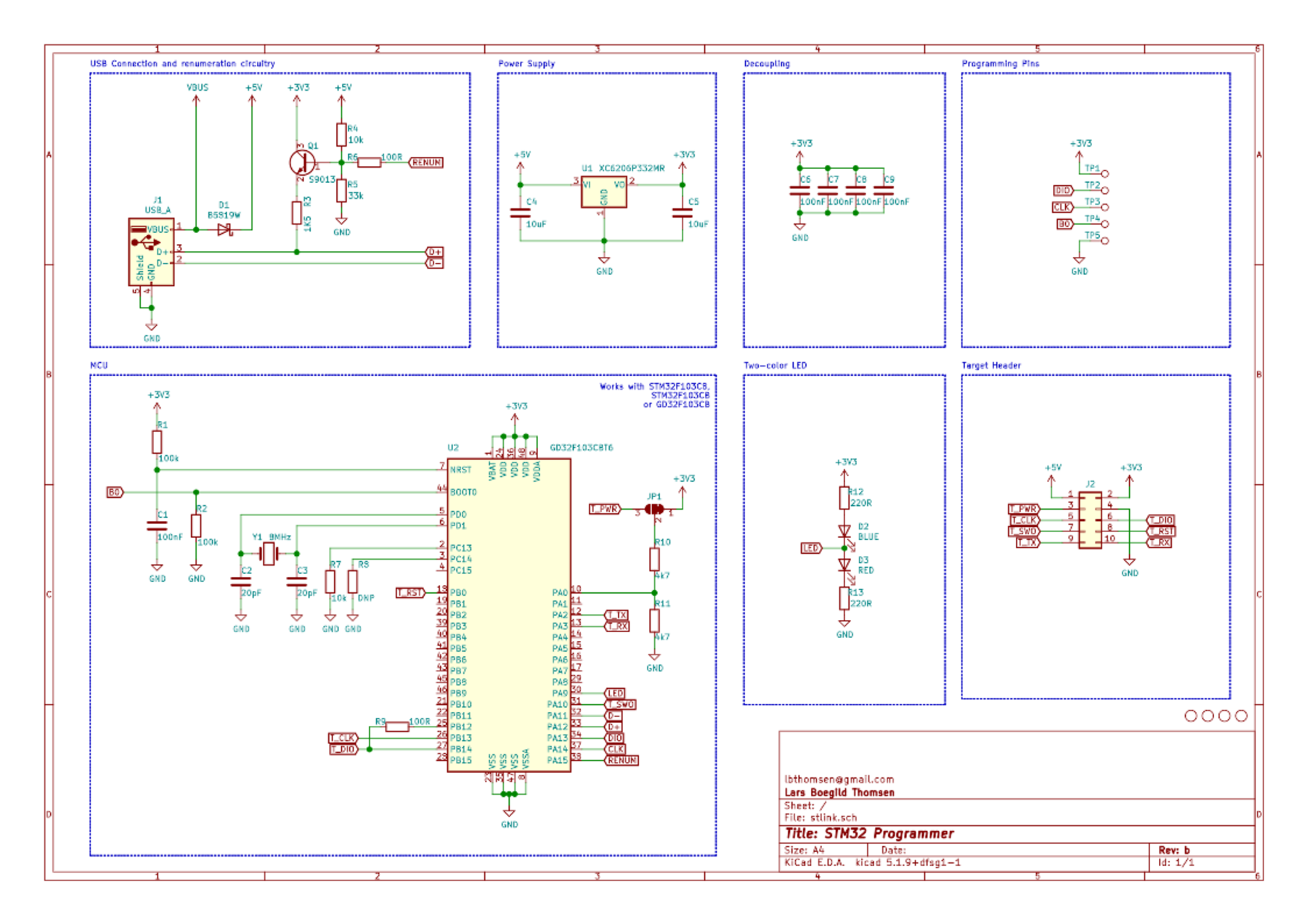 Diy Stm32 Programmer St Link V2 1 Stm32world Wiki